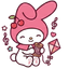 My Melody and Paper Airplane Cursor — My Melody Universe Cursor Pack ...