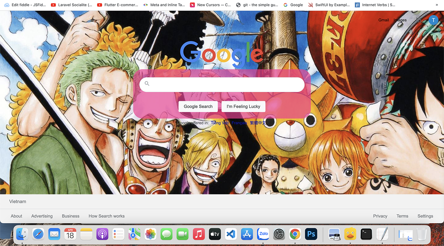 Google - One Piece theme | CoolStyles.org