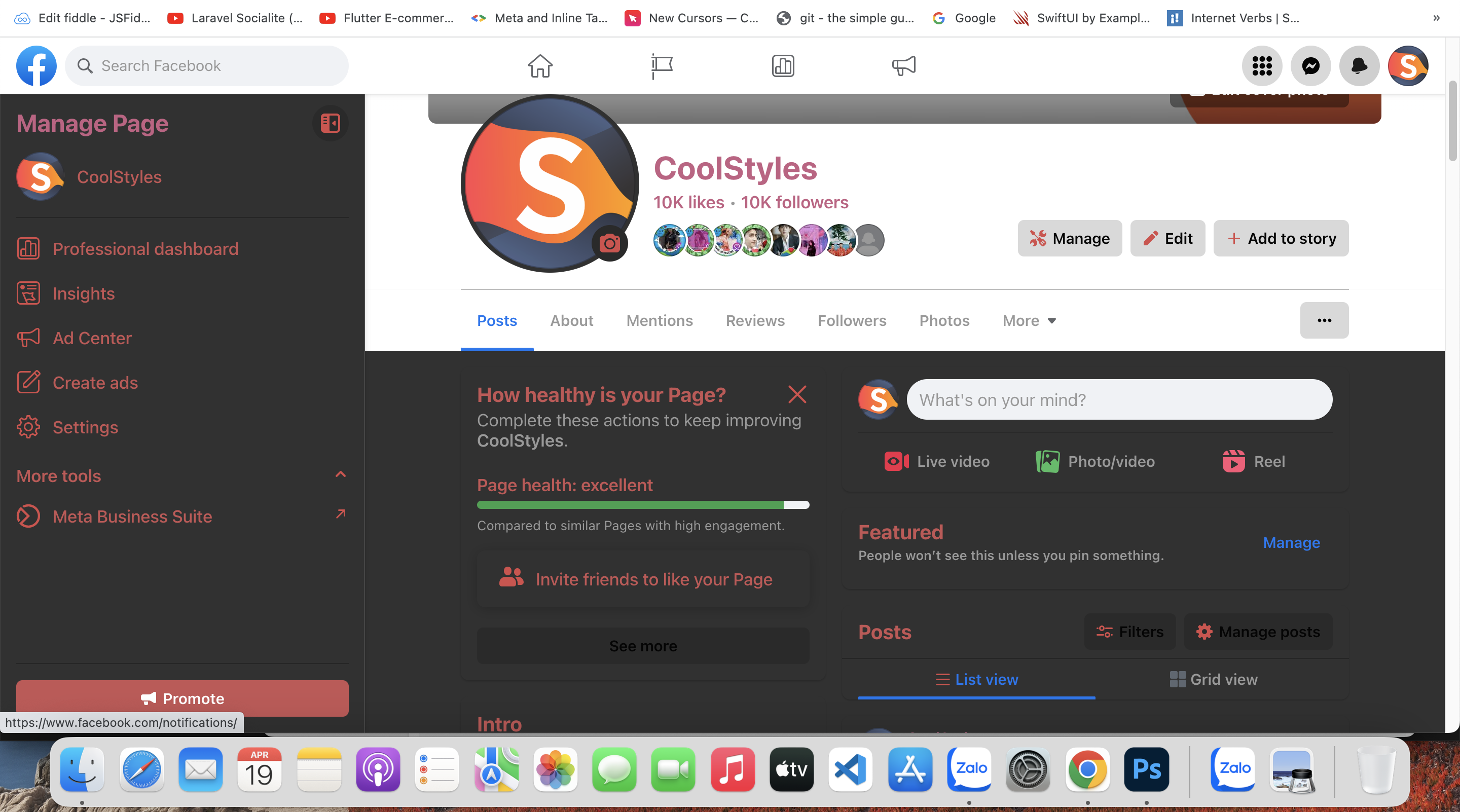 Facebook - dark mode theme | CoolStyles.org