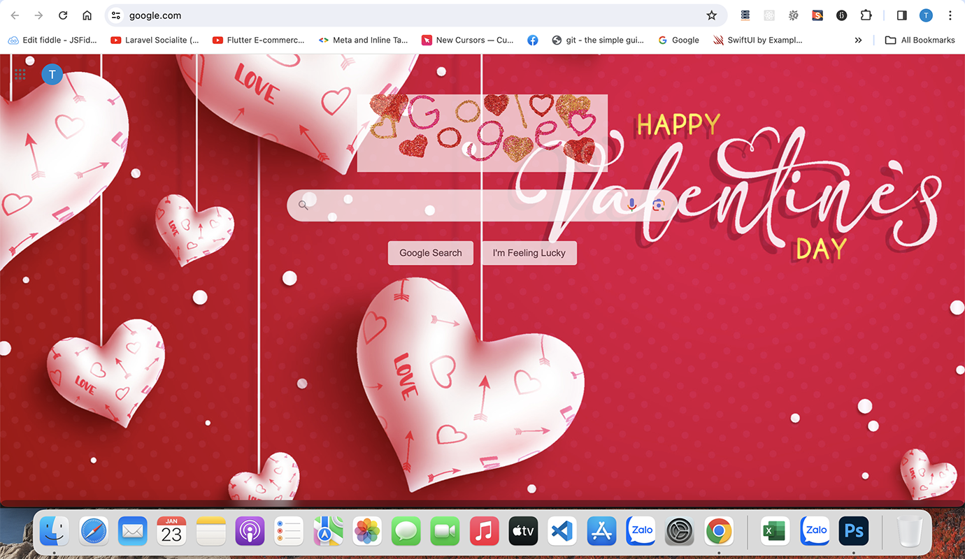 Google - Valentine theme | CoolStyles.org