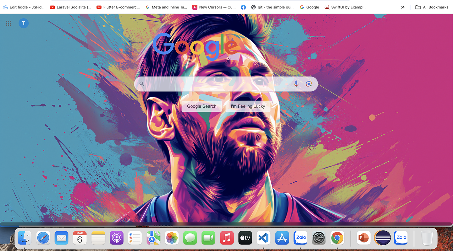 Google - lionel messi goat theme | CoolStyles.org